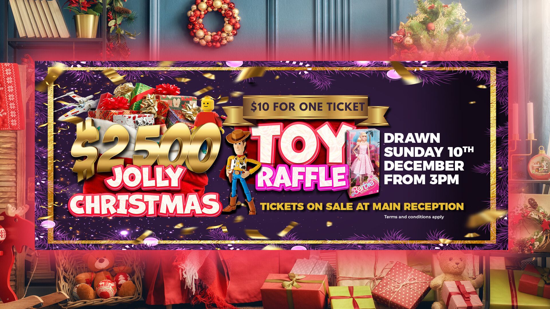$2,500 Jolly Christmas Toy Raffle!